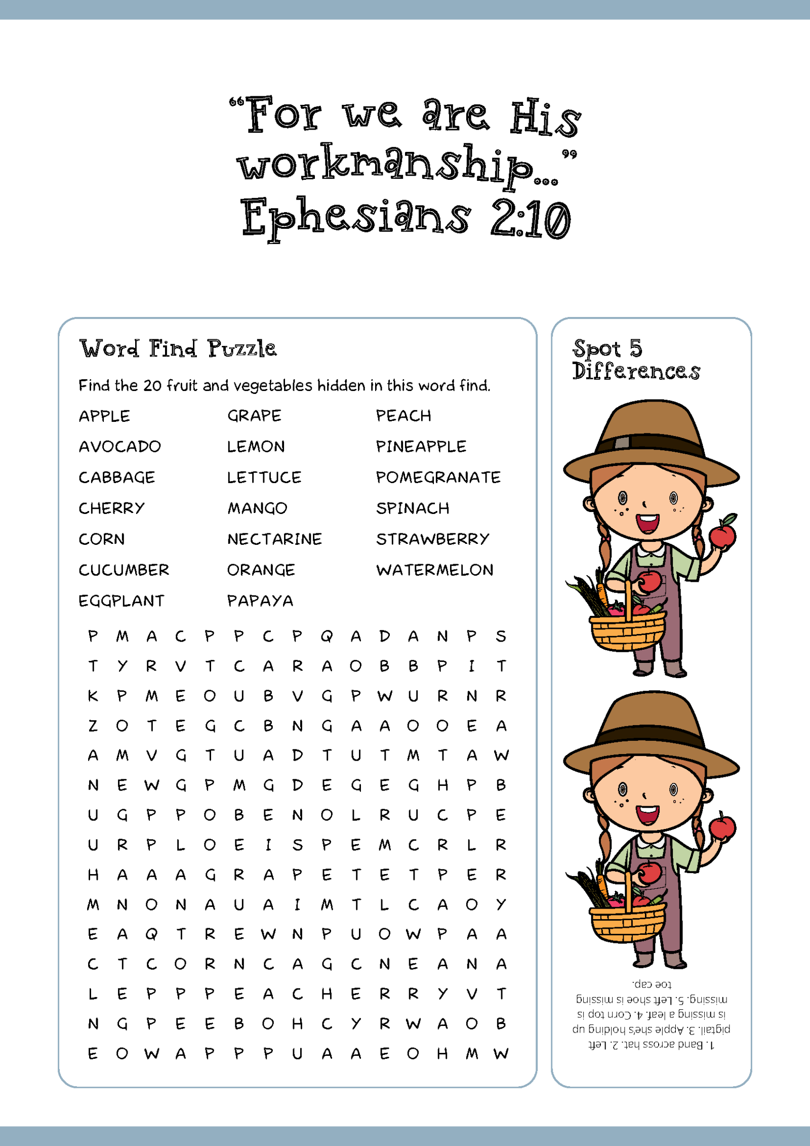 Steward of my Temple - Kids Activity Sheets - Stewardship