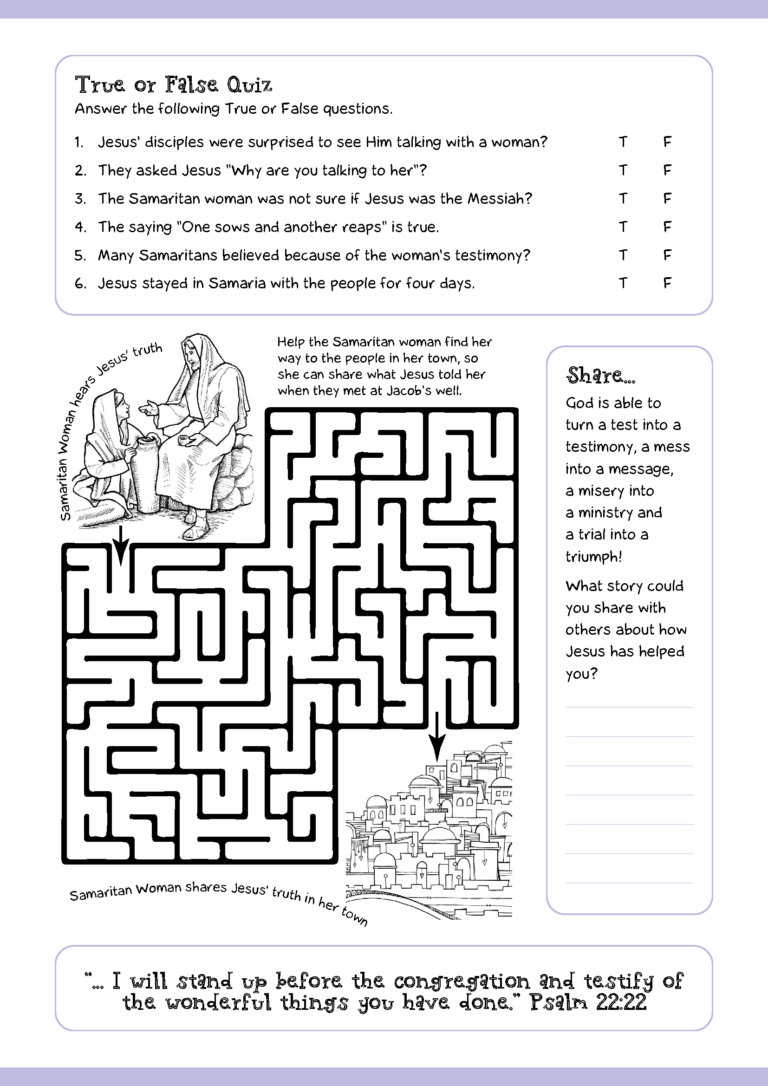 Steward of my Testimony - Kids Activity Sheets - Stewardship