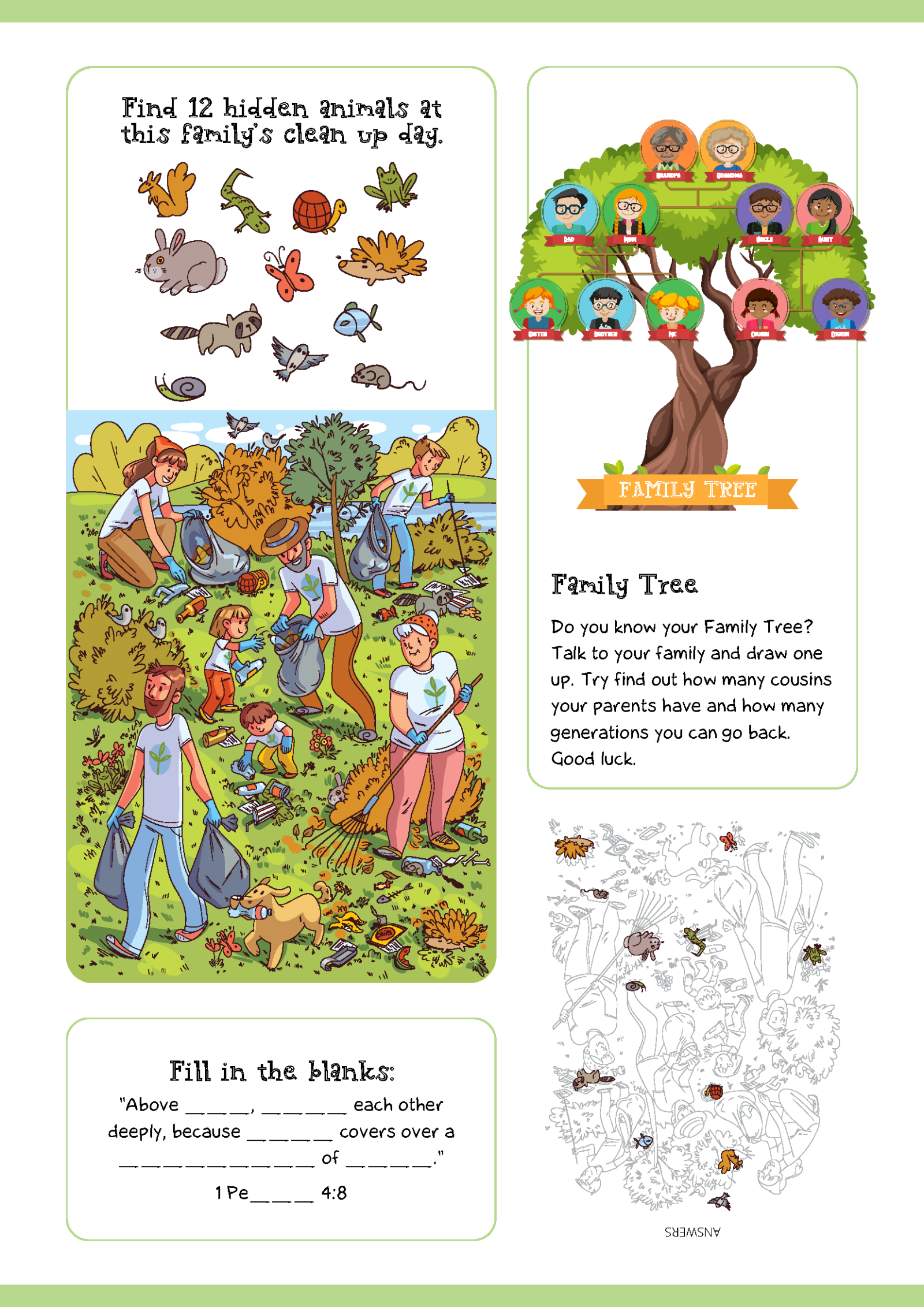 Steward of my Tribe - Kids Activity Sheets - Stewardship