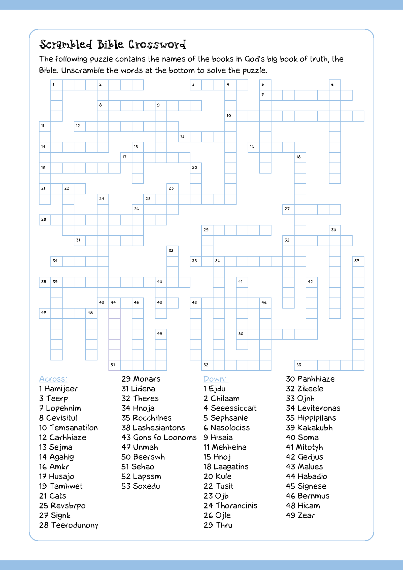 Steward of God's Truth - Kids Activity Sheets - Stewardship