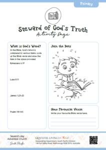 Steward of God's Truth - Kids Activity Sheets - Stewardship